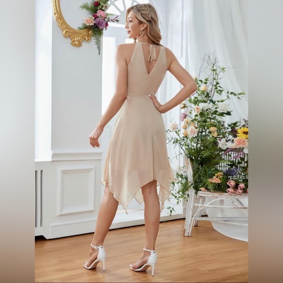 SHEIN | Dresses | Apricot Tan Bridesmaids Dress | Poshmark